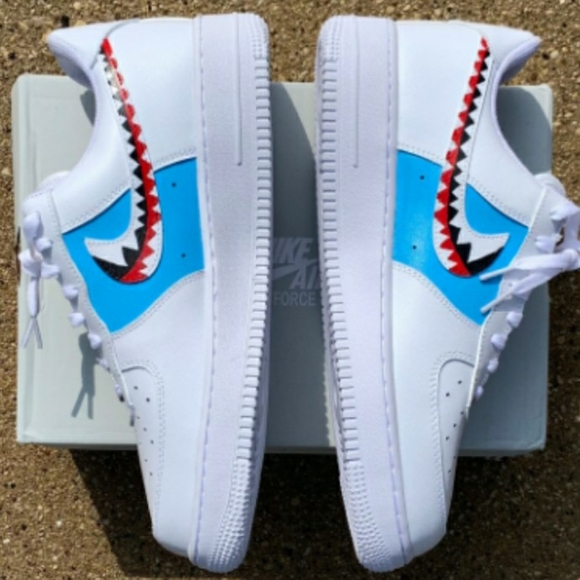Shoes | Shark Teeth Custom Nike Af1 | Poshmark